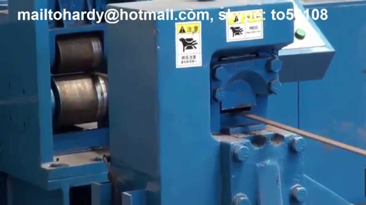 fin bar calibration machine, flat bar finishing line - YouTube