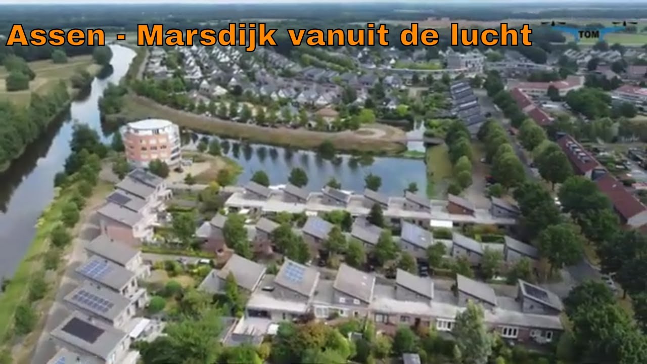 Assen - Marsdijk vanuit de lucht Messchenveld I, Anne Frank Park & Het ...