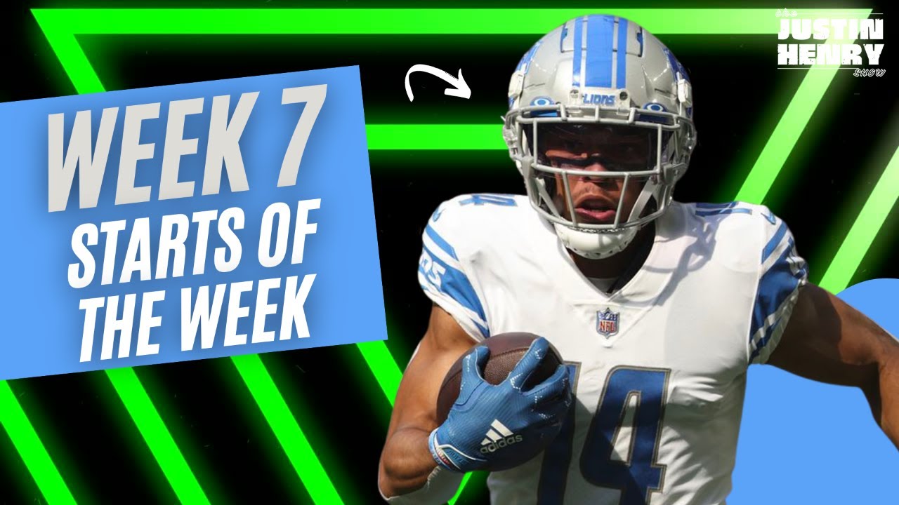 Fantasy Football Week 7 Starts & Sits | Fantasy Football Advice - YouTube