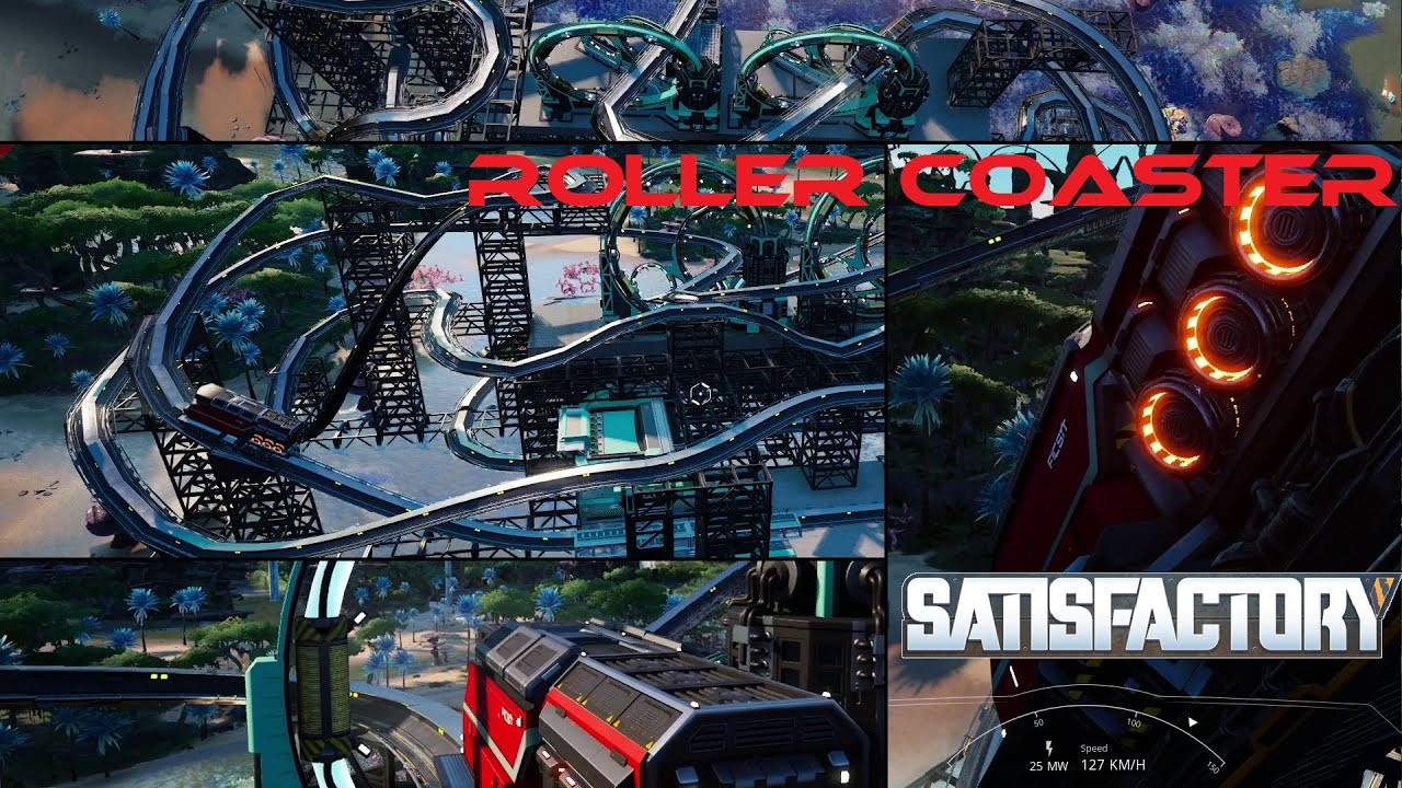Satisfactory Roller Coaster Train - YouTube