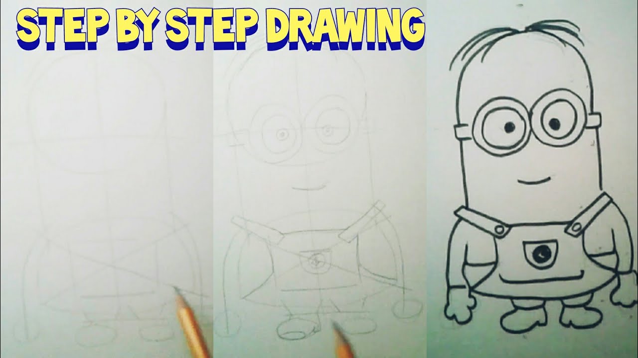 How To Draw A Minion Step By Step Pictures Cool2bkids