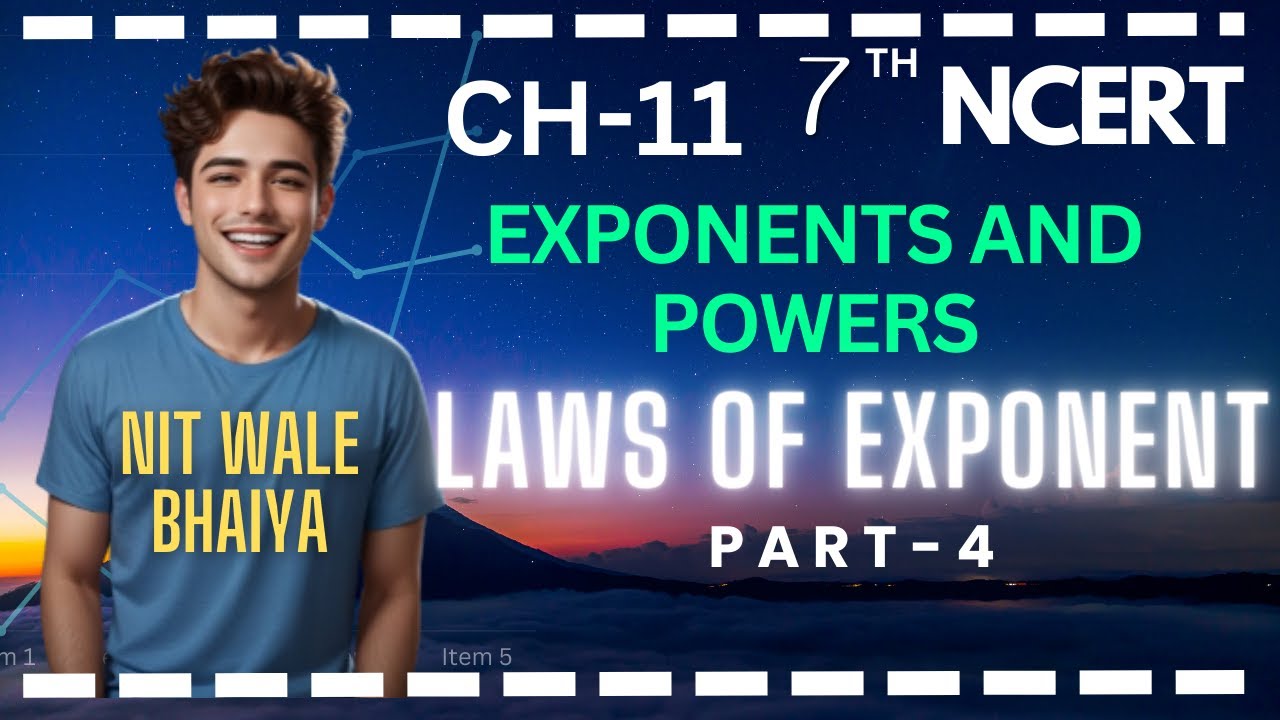 Class-7 Ch-11 Part-4 Laws Of Exponent NCERT || Exponents And Powers ...