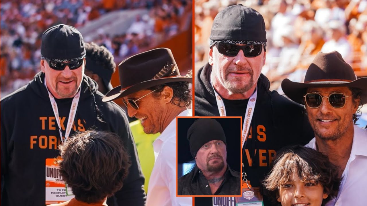 The Undertaker Links Up With Matthew McConaughey at Texas Longhorns ...