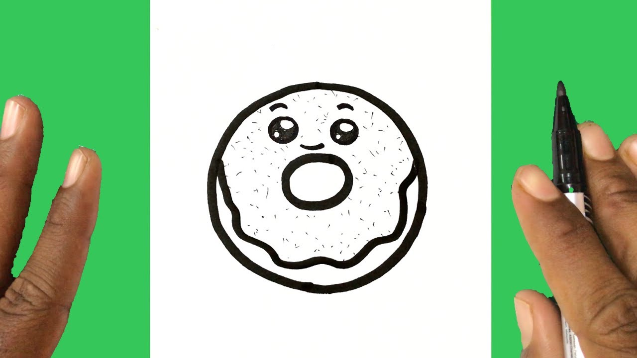 BELAJAR MELUKIS DONUT COMEL - YouTube