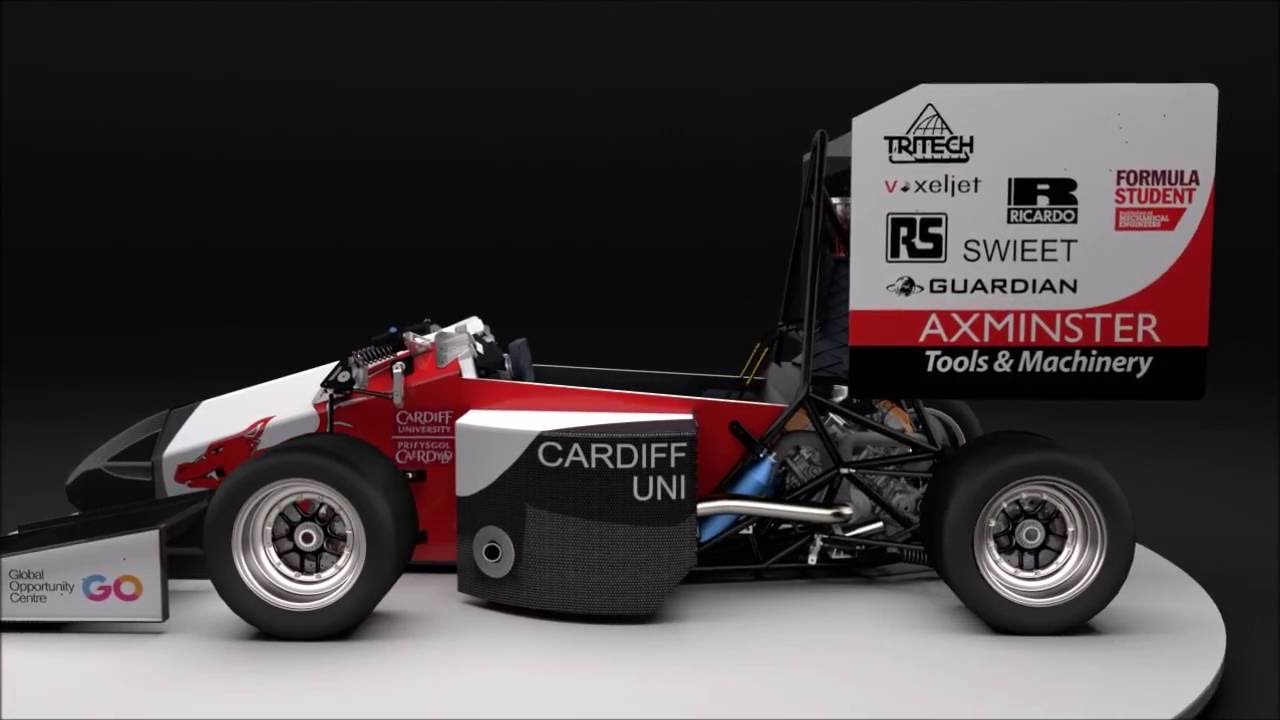 Cardiff Racing CR12 Formula Student Launch Render - YouTube