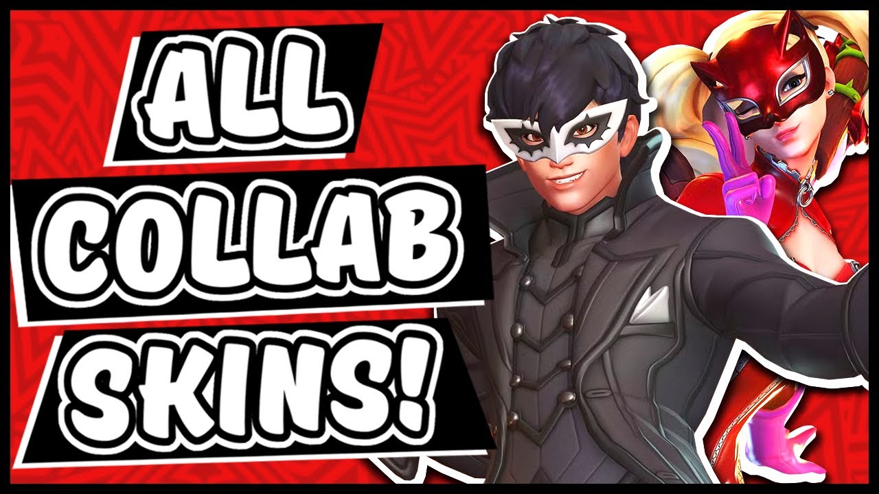 ALL OVERWATCH x PERSONA 5 COLLAB SKINS AND ITEMS - YouTube