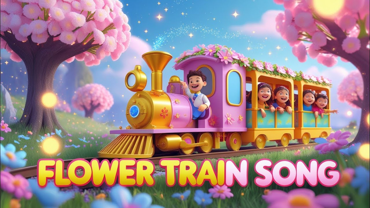 "🌸🚂 The Flower Train Song | Magical Nursery Rhyme for Kids | Lemlem 3D ...