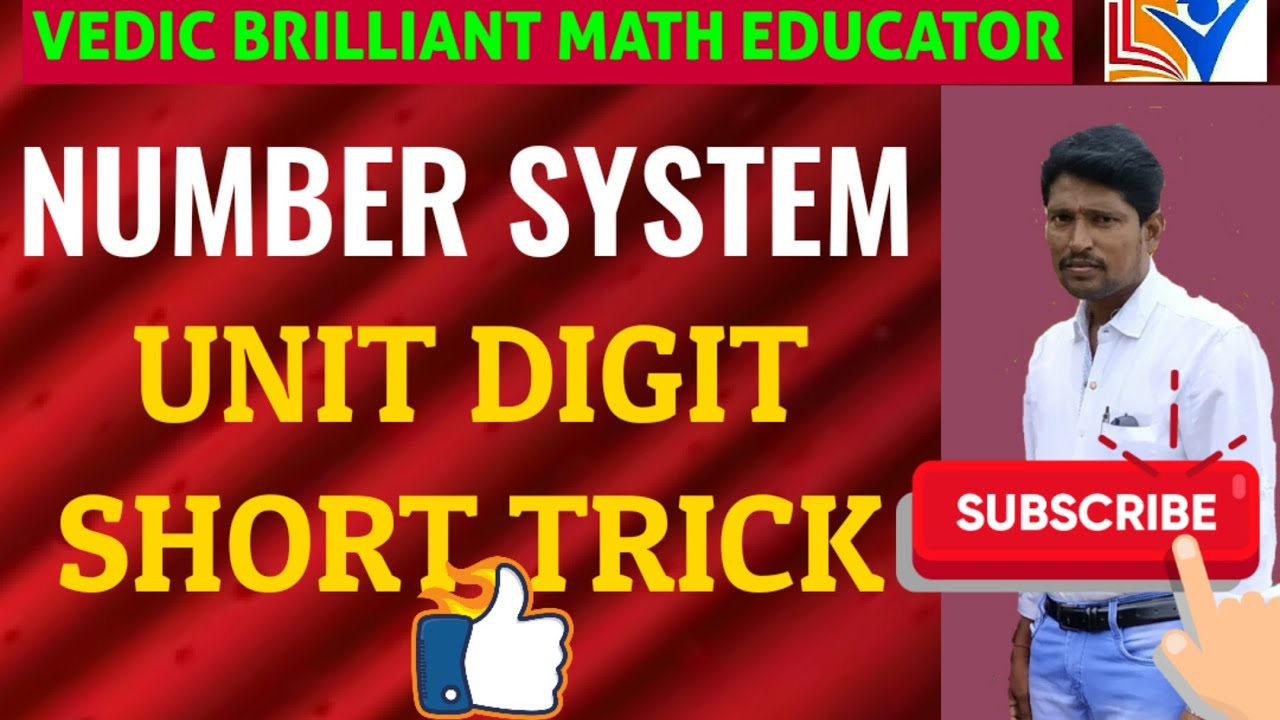 NUMBER SYSTEM / UNIT DIGIT/ UNIT DIGIT SHORT TRICK/math trick/shortcut ...