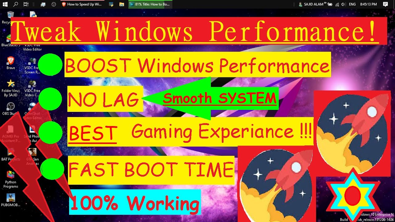 How to Speed Up (BOOST) Your Windows 10 Performance (Best Tweaks) - YouTube
