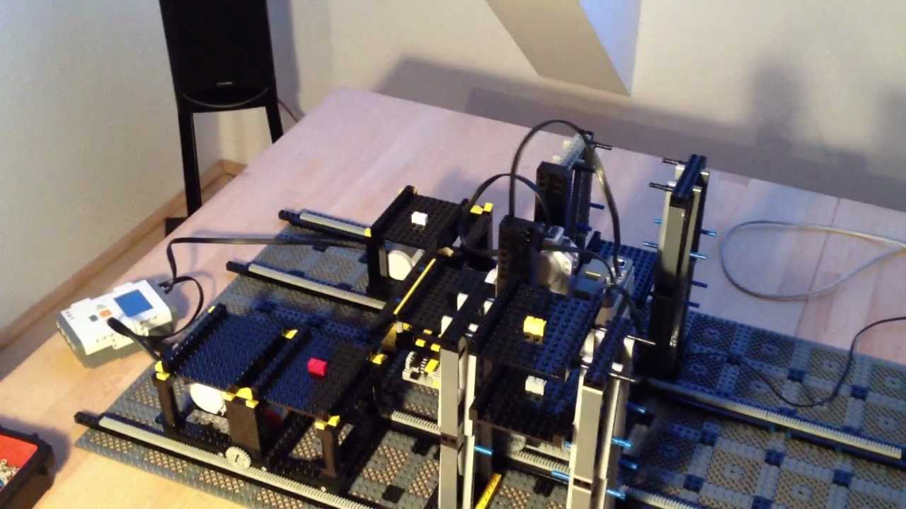 Lego Mindstorms Nxt Factory Storage System done - YouTube