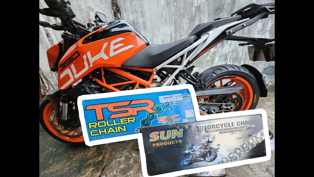 TSR vs SUN Motorcycle Chain. Budgetmeal chains - YouTube