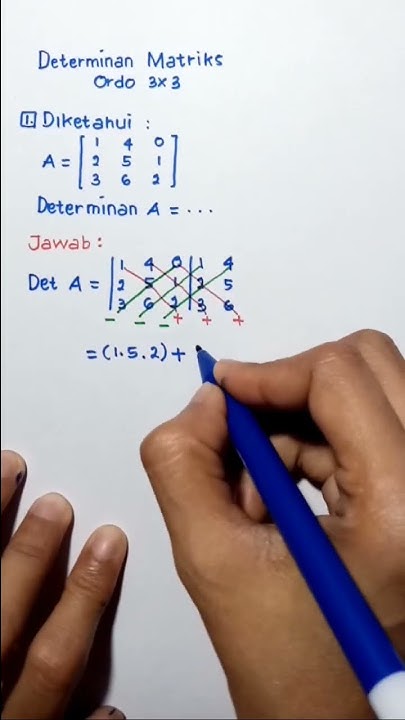 Determinan Matriks Ordo 3x3 #matematika #matematikamenyenangkan # ...