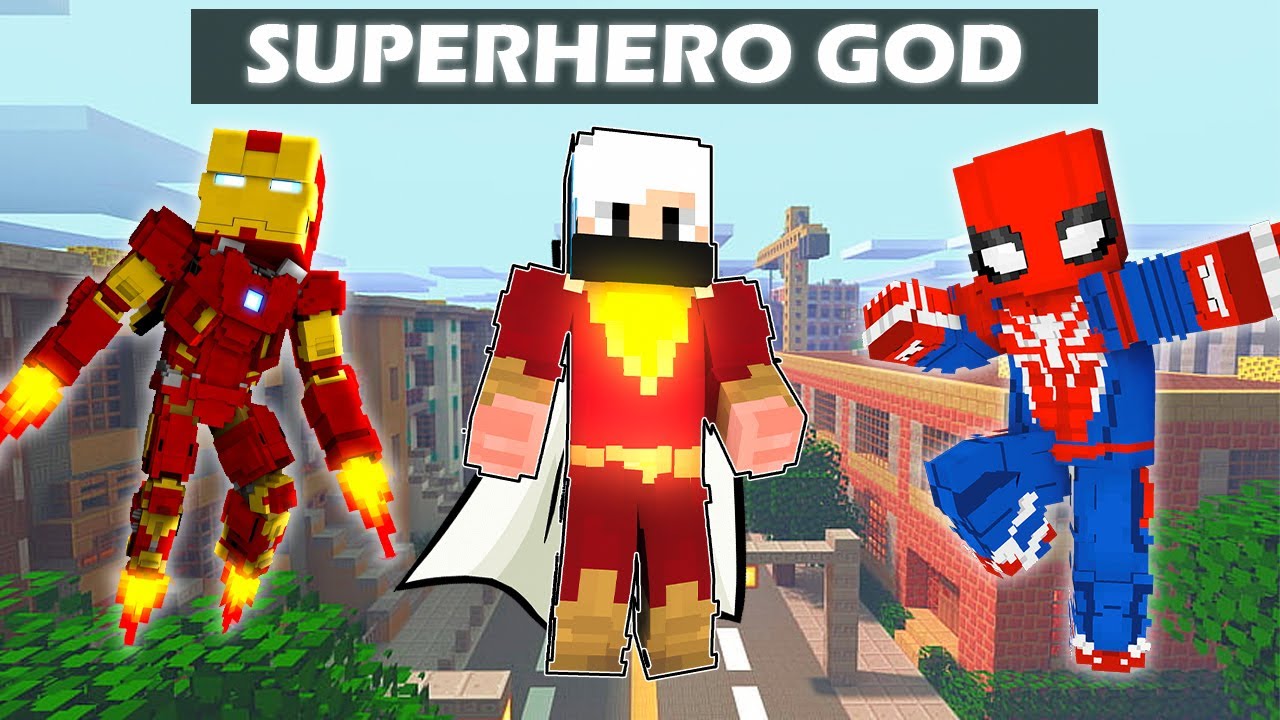 Turning Into The GOD OF SUPERHEROES In Minecraft! - YouTube