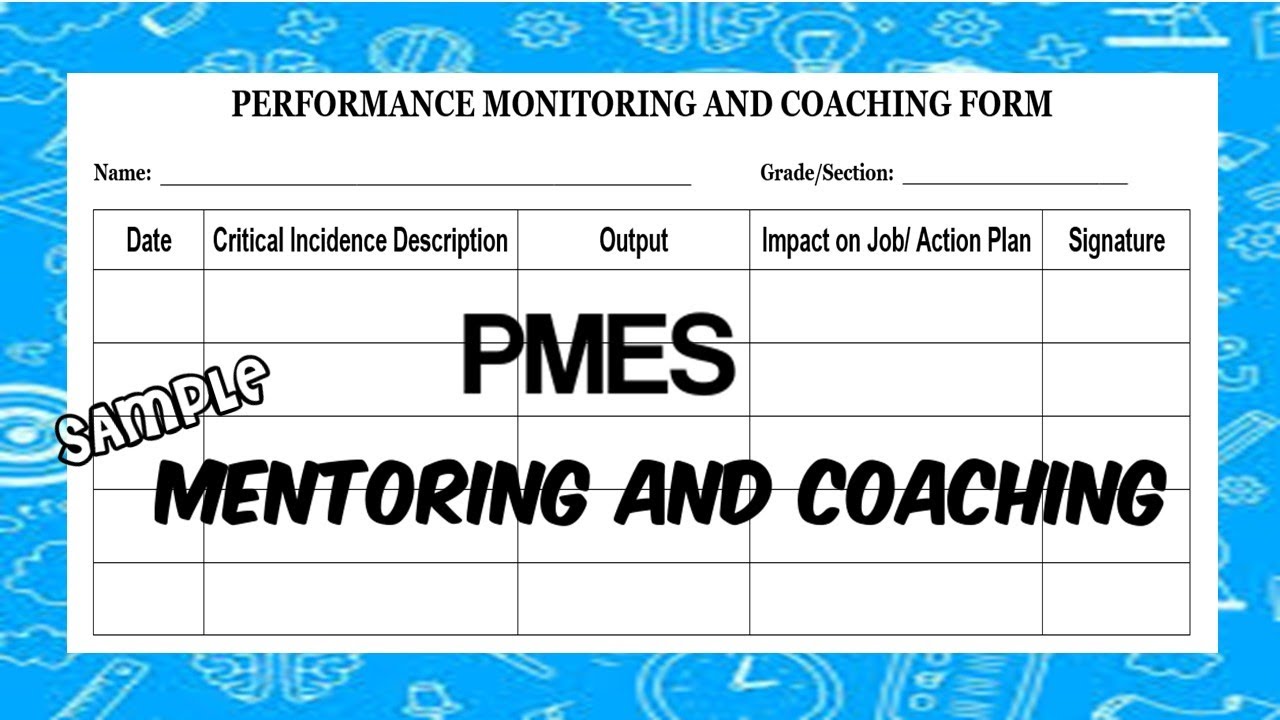PMES SAMPLE MENTORING AND COACHING - YouTube