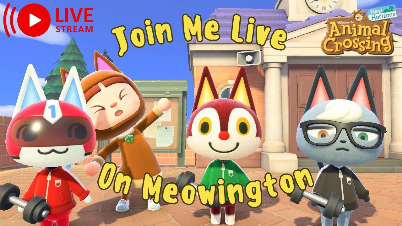 🔴 Working on Meowington, my all cat island 🐈‍⬛ 🐈 | ACNH Livestream ...