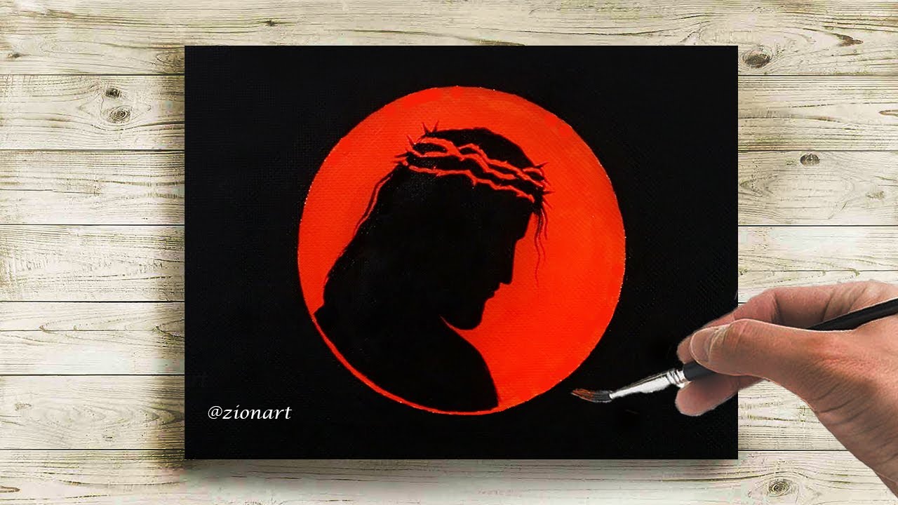 How to draw Jesus Christ | Easy Acrylic Painting Step By Step Tutorial ...