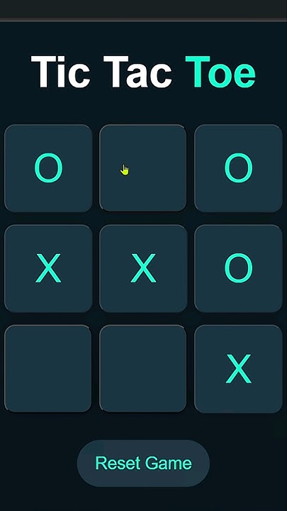 Tic Tac Toe | Html, Css, JavaScript.. #shorts #coding #programming - YouTube