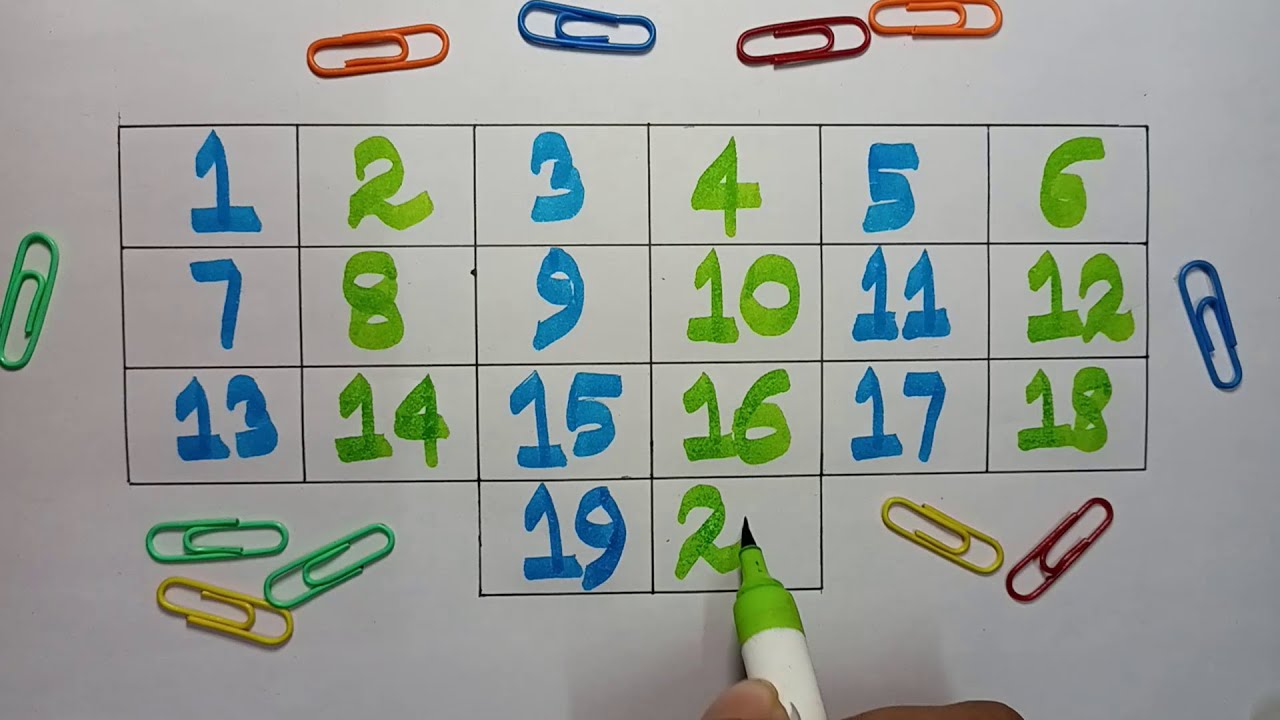 Learn numbers 1 to 20 count and write numbers for kids | 1 to 20 ...