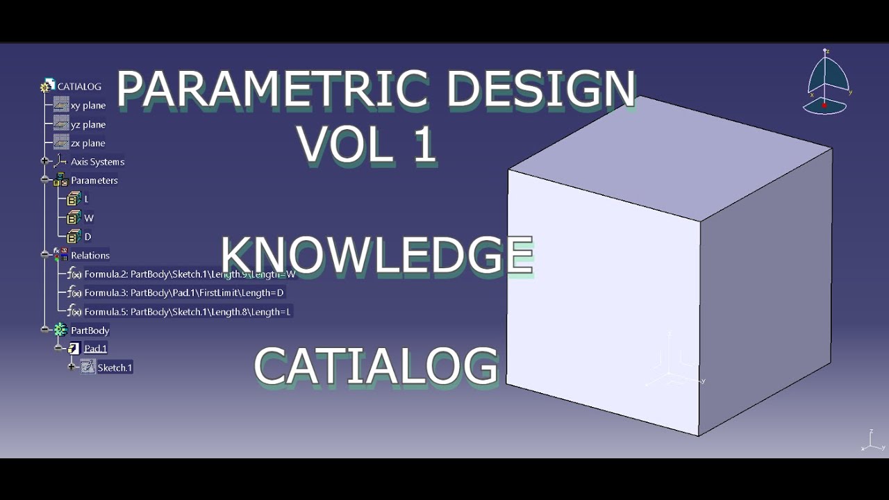 Parametric Design Vol 1 - CATIA V5 - CATIALOG - YouTube