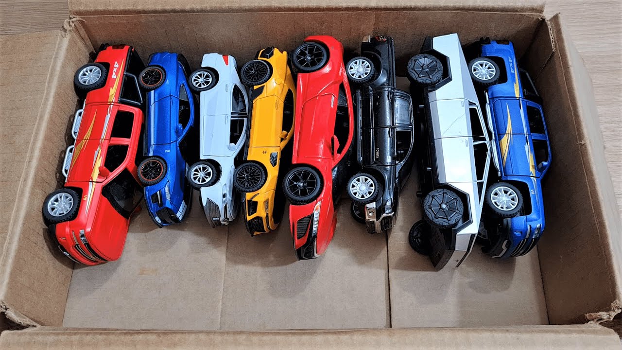Silverado, Camaro, Mustang, Toyota, Acura, Tesla Model Cars in the Box ...