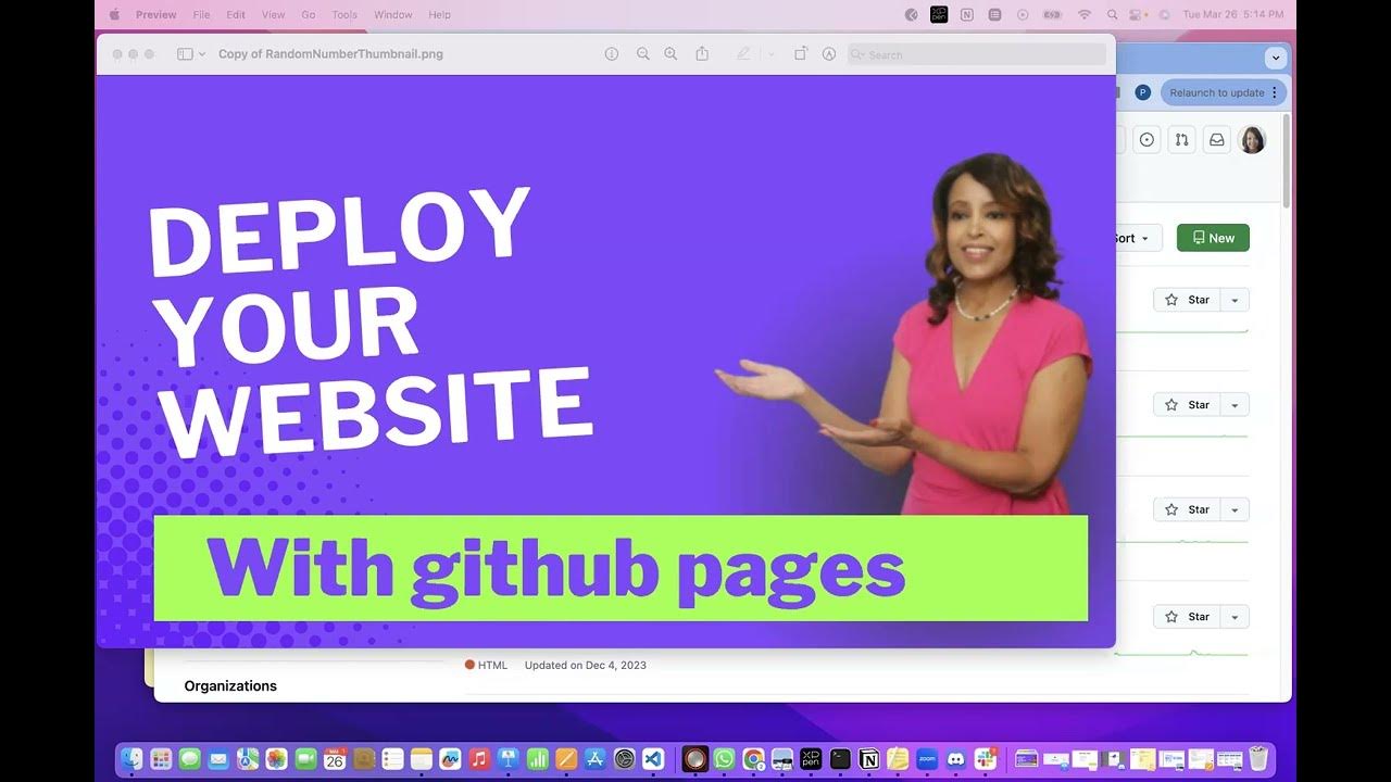 Deploying your website using github Pages - YouTube
