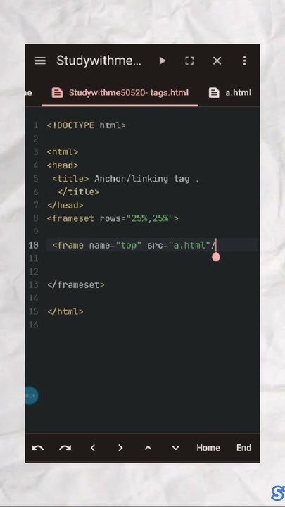 Using "Frame tag". #HTML #CSS #Java script #shorts #Web design #Frameset tag - YouTube