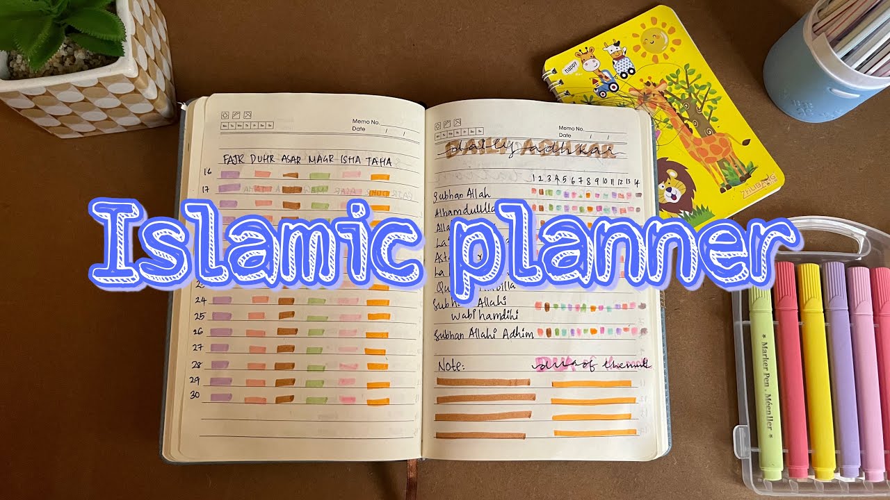 Islamic planner🎀Shahban planner|islamic plan with me🤍(prayer,adhkaar ...