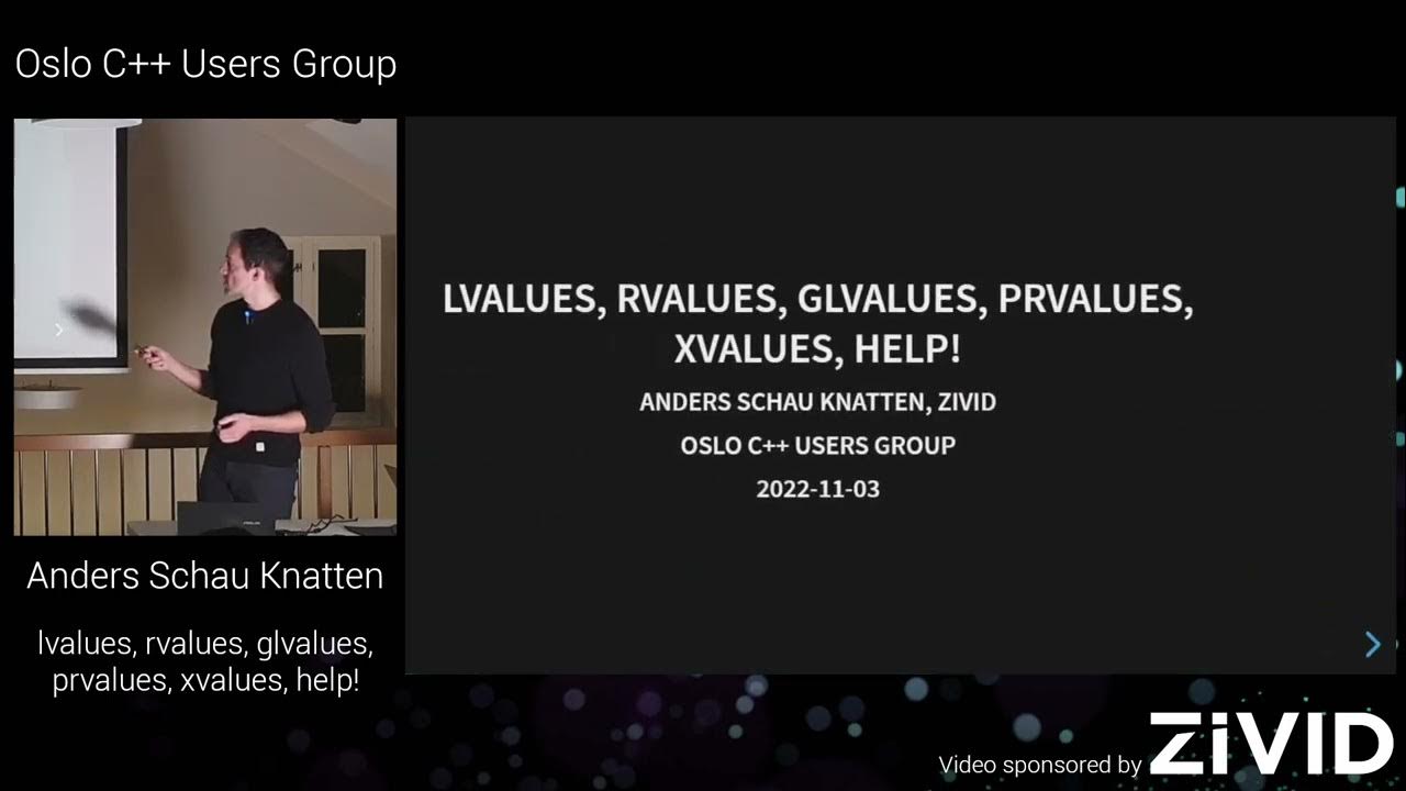 Anders Schau Knatten: lvalues, rvalues, glvalues, prvalues, xvalues, help! - YouTube