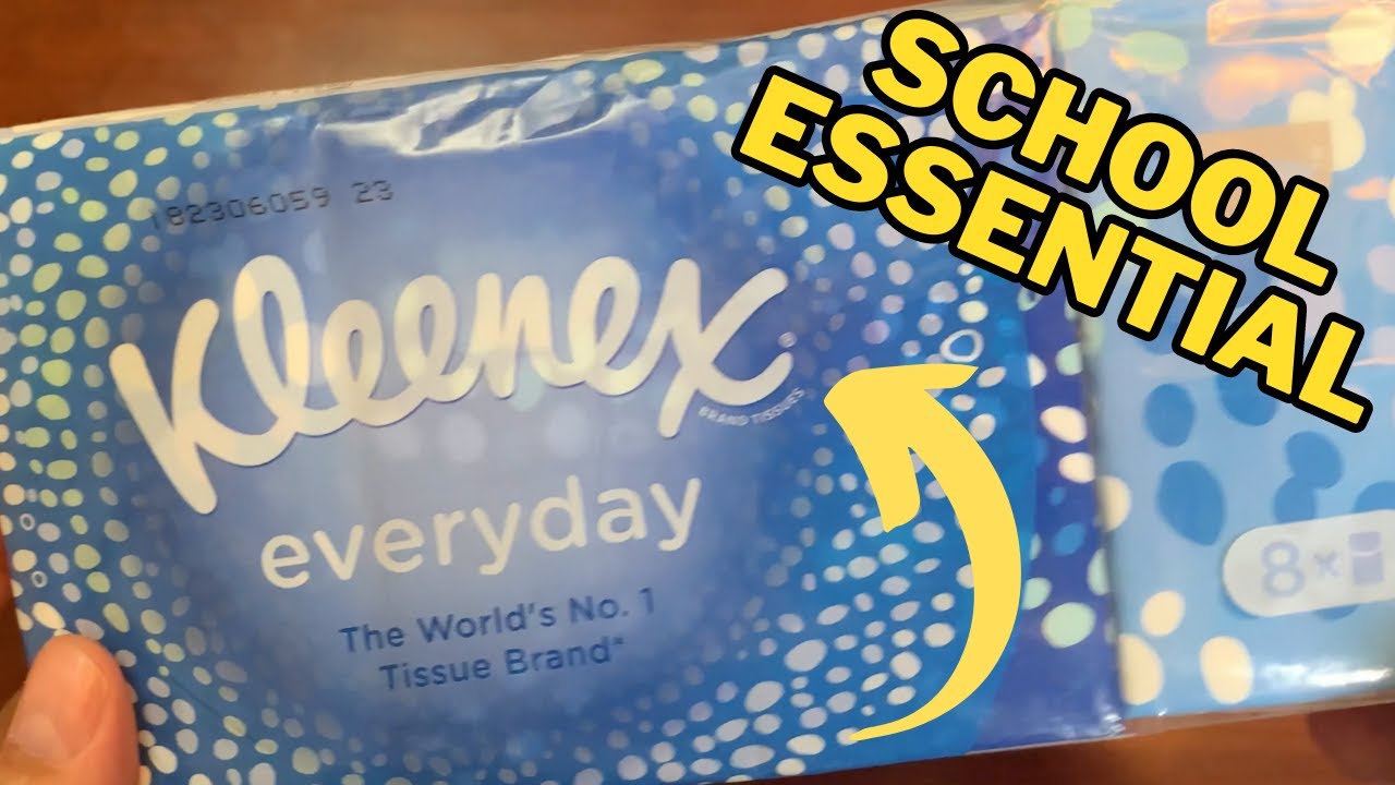 Kleenex 3-ply facial tissues for K-12 back to school review - YouTube