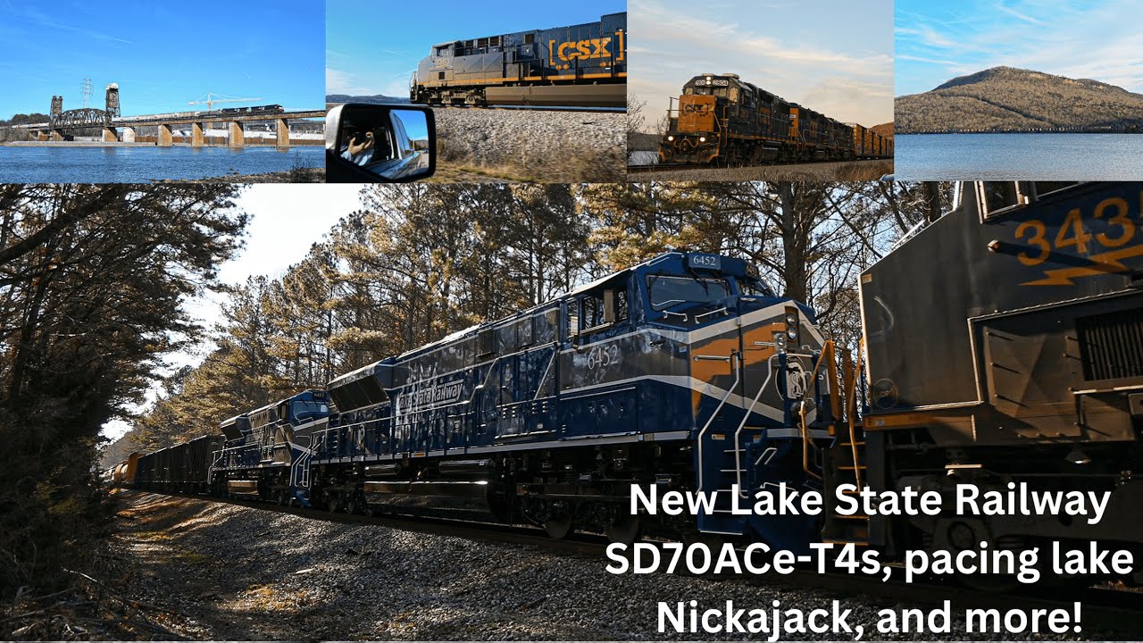 New Lake State Railway SD70ACe-T4s, pacing lake Nickajack, and more ...