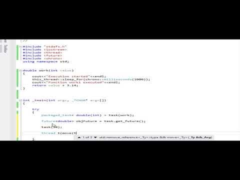 packed_task in c++ | features of C++ 11 - YouTube