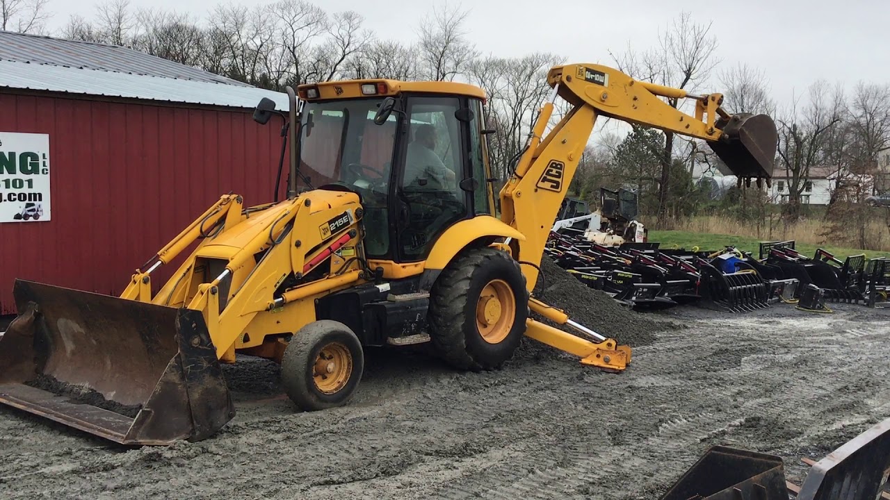 JCB 215E BACKHOE - YouTube