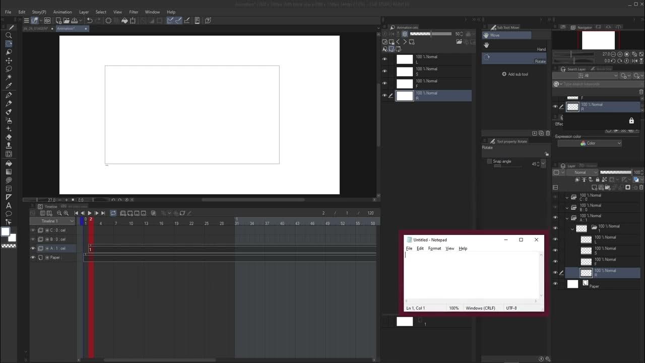 csp animation tutorial (animation cels and folders) 5 MINUTES - YouTube
