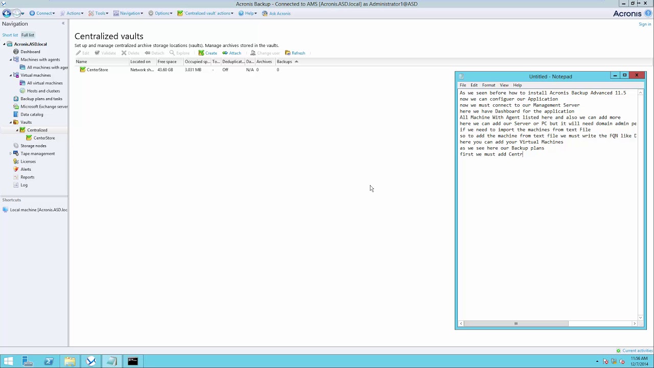 acronis backup advanced 11 5 for PC Installation & Configuration Part2 ...