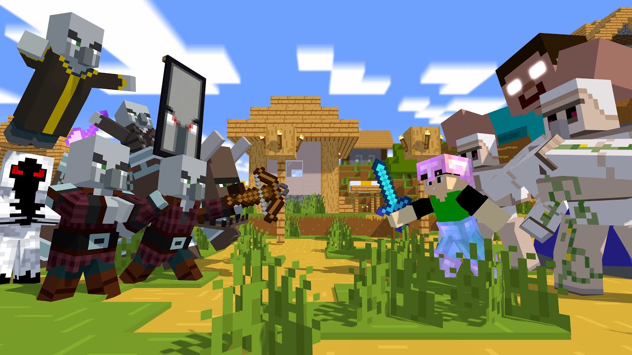 Pertama Kali Melawan Raid - Minecraft Animation - YouTube