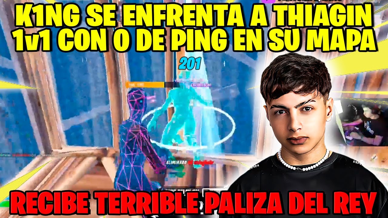 K1NG VS THIAGIN SE ENFRENTAN 1v1 EN SU MAPA CON 0 DE PING - YouTube