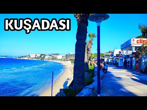KUŞADASI LADIES BEACH ( Kadınlar Plajı ) 15 December 2025 | Kuşadası Virtual Tour | 4k UHD 60fps 