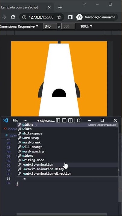 COMO FAZER LÂMPADA COM HTML E CSS #shorts #css - YouTube