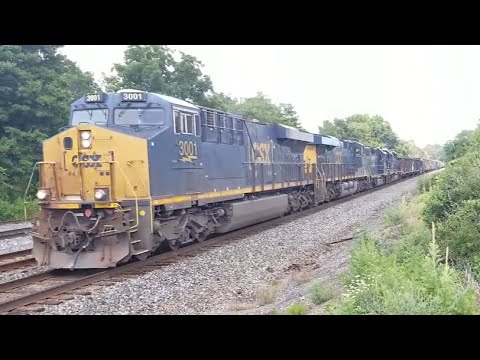 CSX Q363 Manifest Train At Donahue Rd In Batavia, NY 7-15-18 - YouTube
