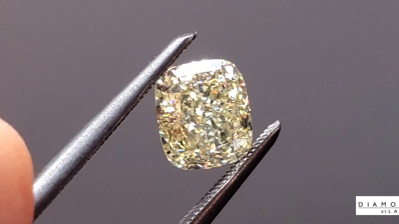 Gorgeous Light Canary Diamond R8987 - YouTube