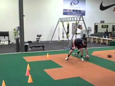 Quarterback Scramble Drills With 3 College Quarterbacks - YouTube