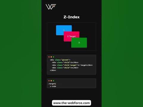 Z index #thewebforce #freelancing #frontenddevelopment #htmlcss #shortstutorial #short # ...