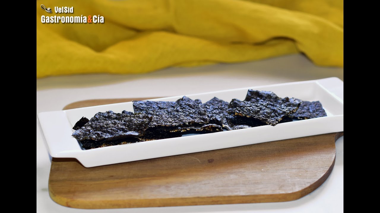 Snacks de alga nori y sésamo. Receta fácil, económica y deliciosa - YouTube
