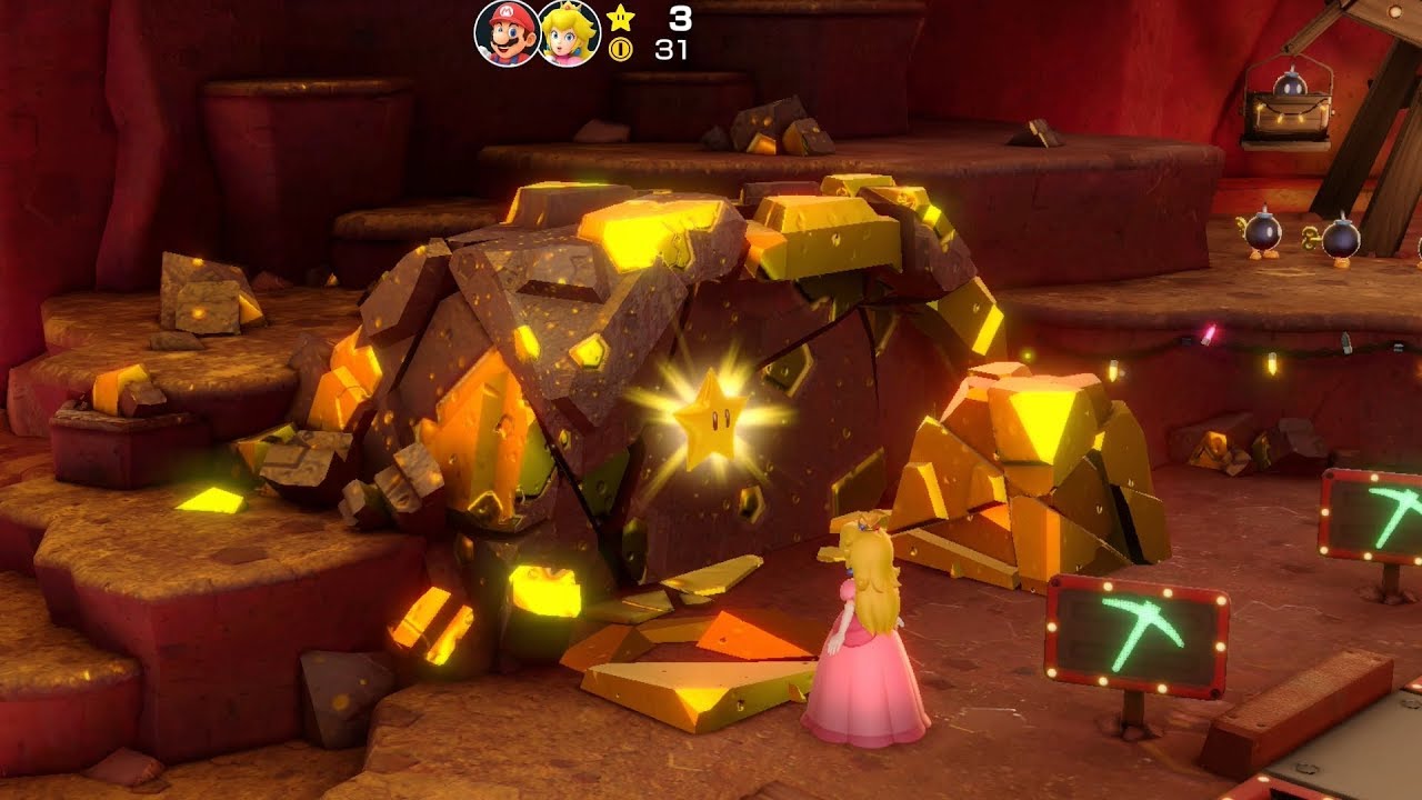 Super Mario Party Partner Party #40 Gold Rush Mine Mario & Peach ...