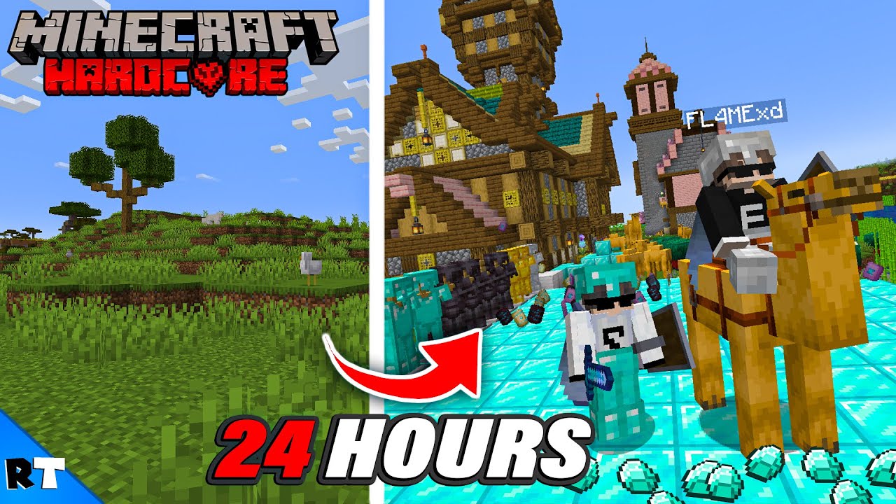 We Spent 24 Hours in 1.20 Minecraft Hardcore! - YouTube