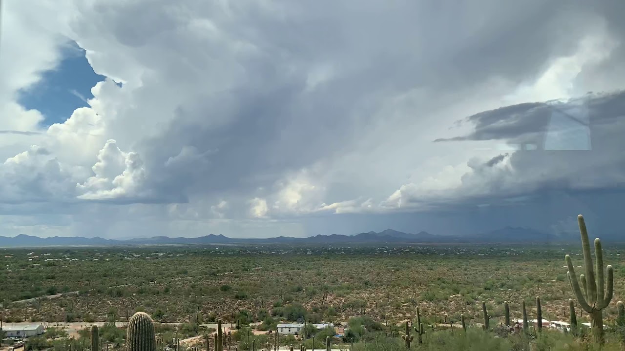 Time-lapse of Monsoon & Sandstorm over Picture Rocks, Tucson, Arizona ...
