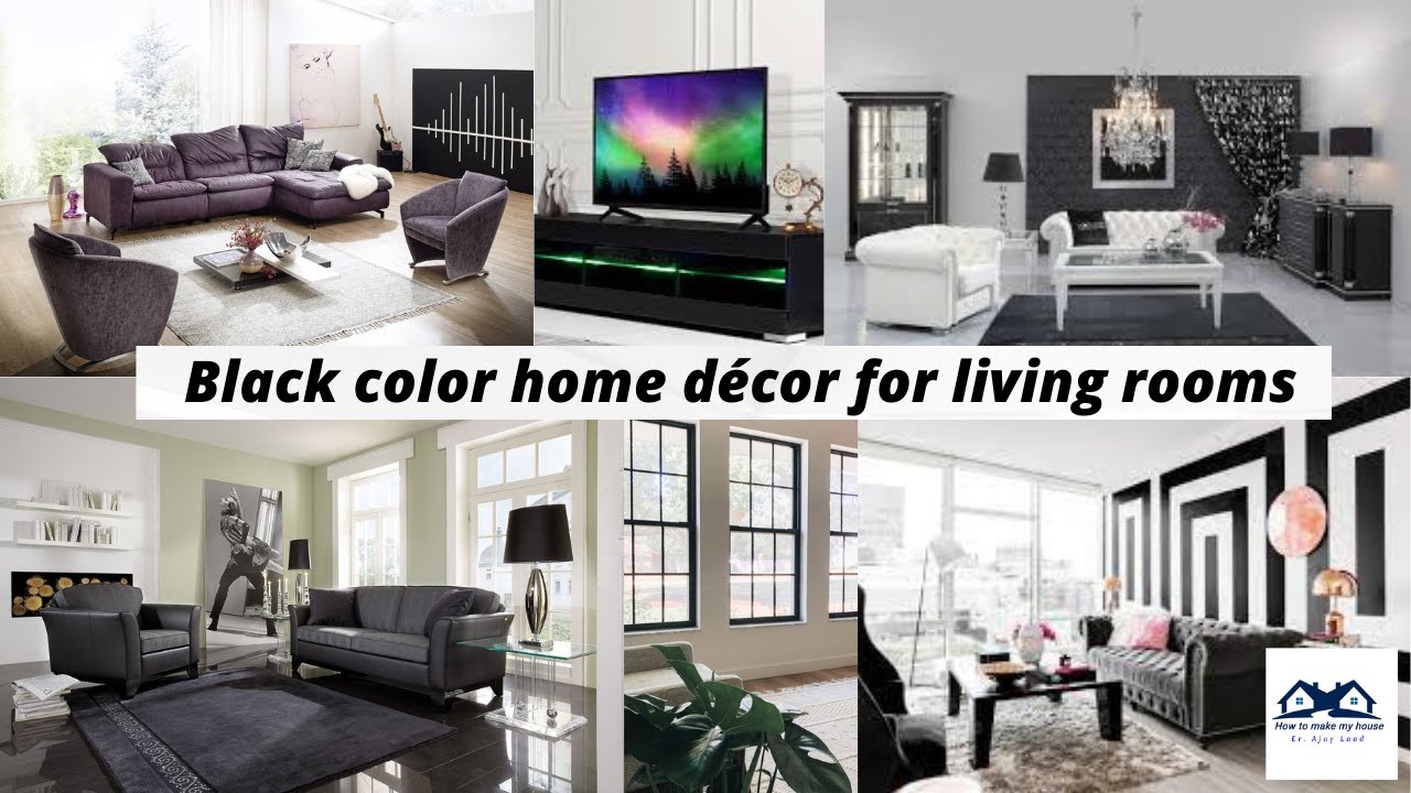 Black color home décor for living rooms | Home Décor Ideas for Black ...