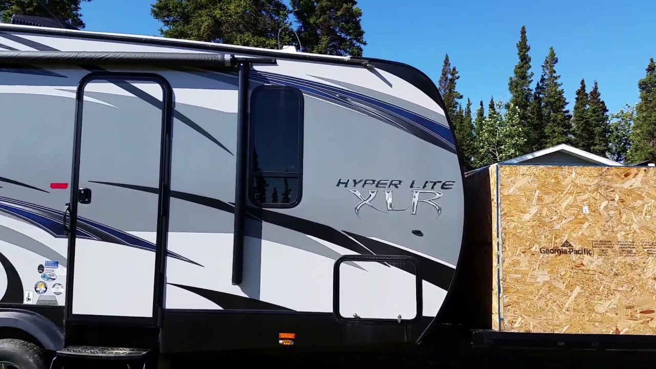 Hyper Lite XLR Travel Trailer Interior Tour - Toy Hauler - RV ...