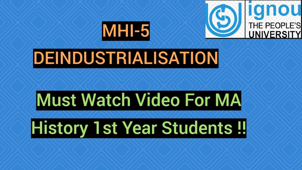 Daniel Thorner's Views On Deindustrialisation | MHI 5 Important Topic ...
