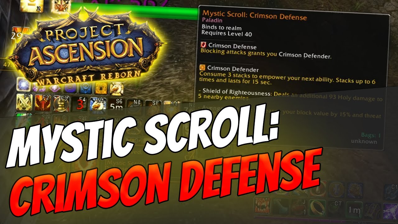 Mystic Enchant: Crimson Defense | Paladin [WoW Warcraft Reborn ...
